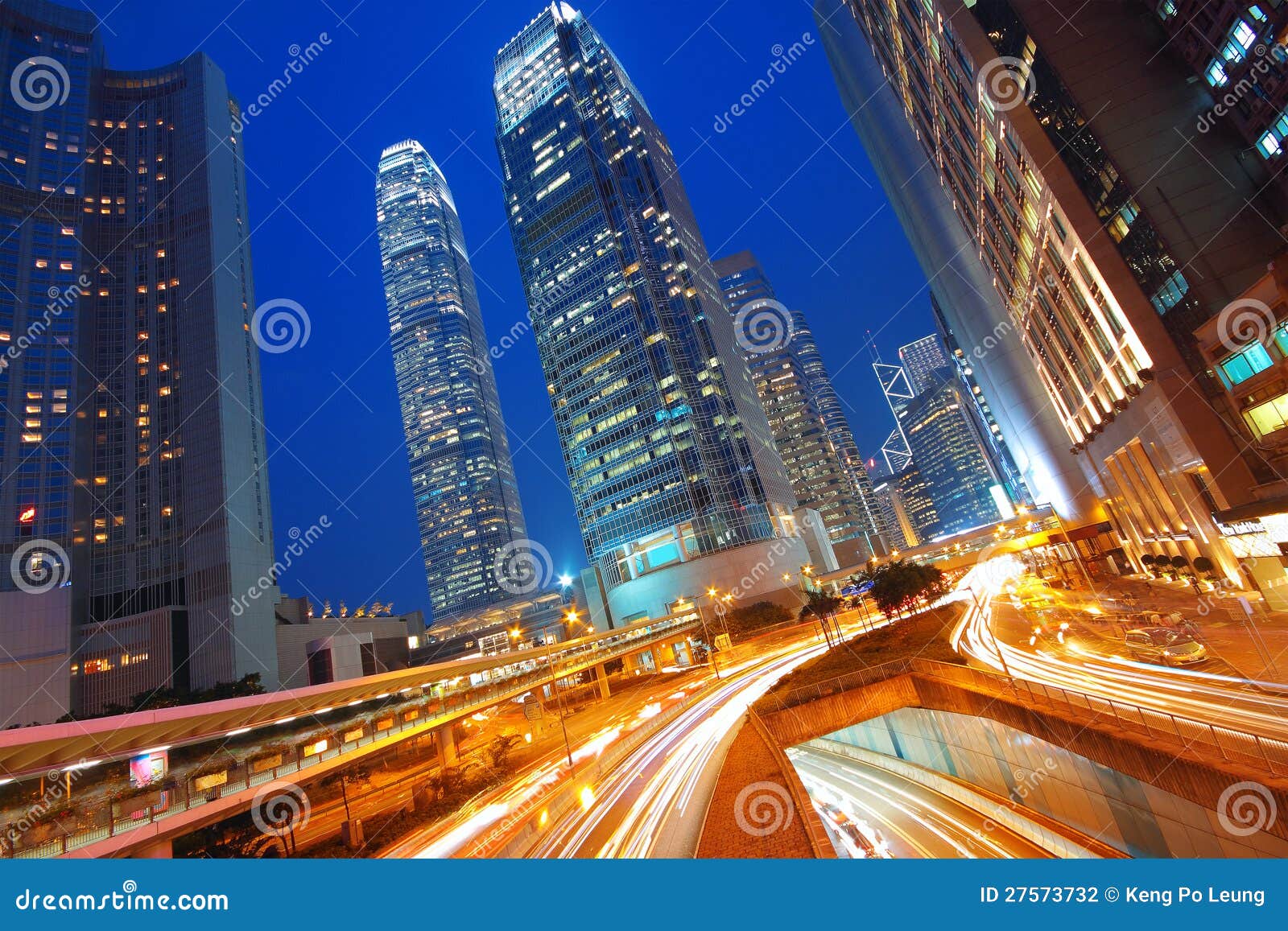 Modern Urban City with Freeway Traffic Stock Photo - Image of ...