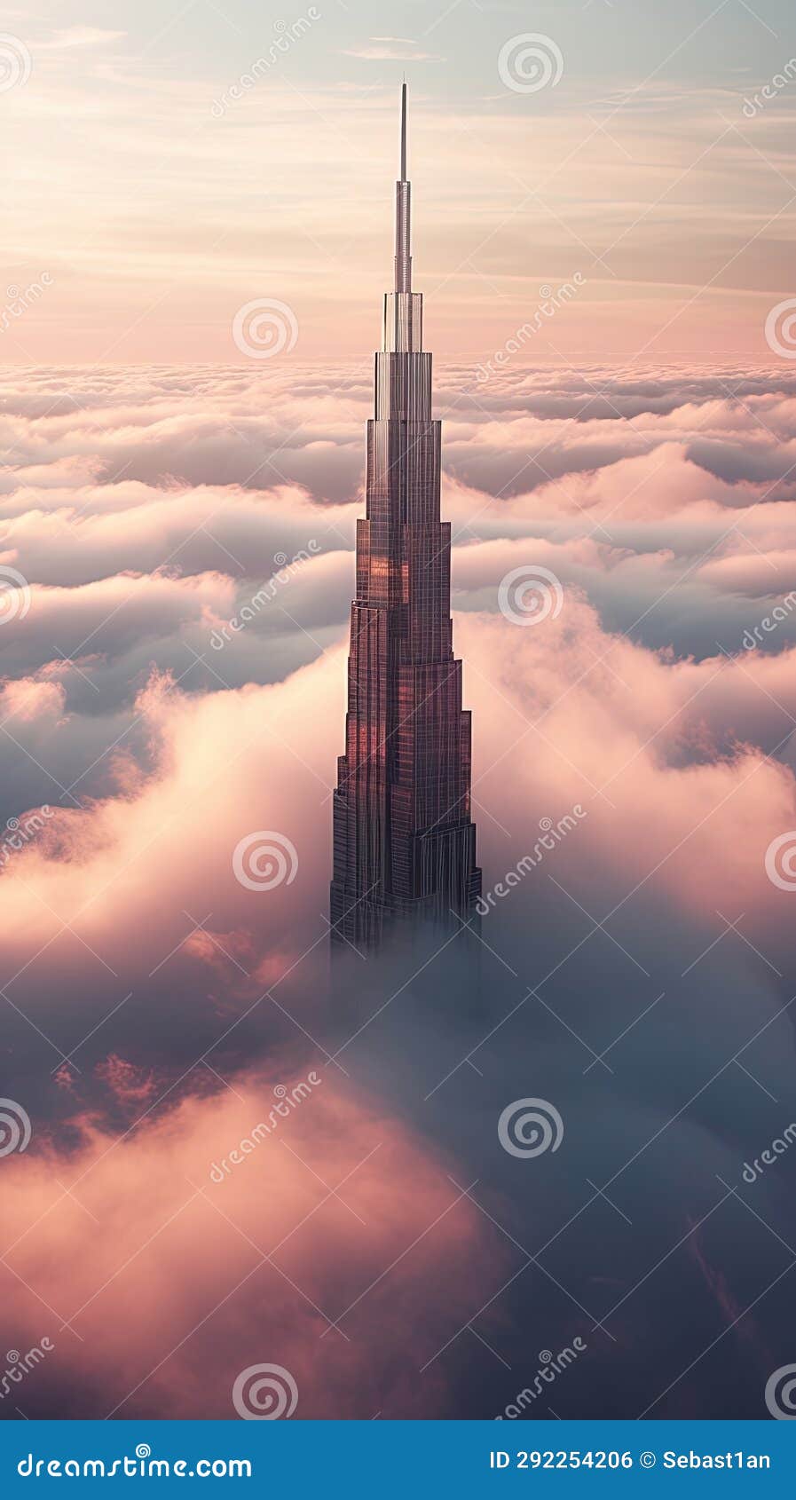 Modern Urban Development As High-rises Pierce through the Clouds in ...