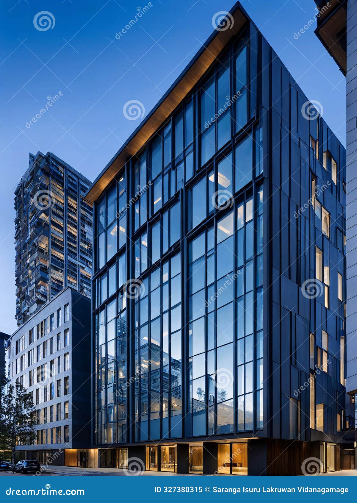 Modern Urban Elegance: a Minimalist Architectural Marvel Stock ...