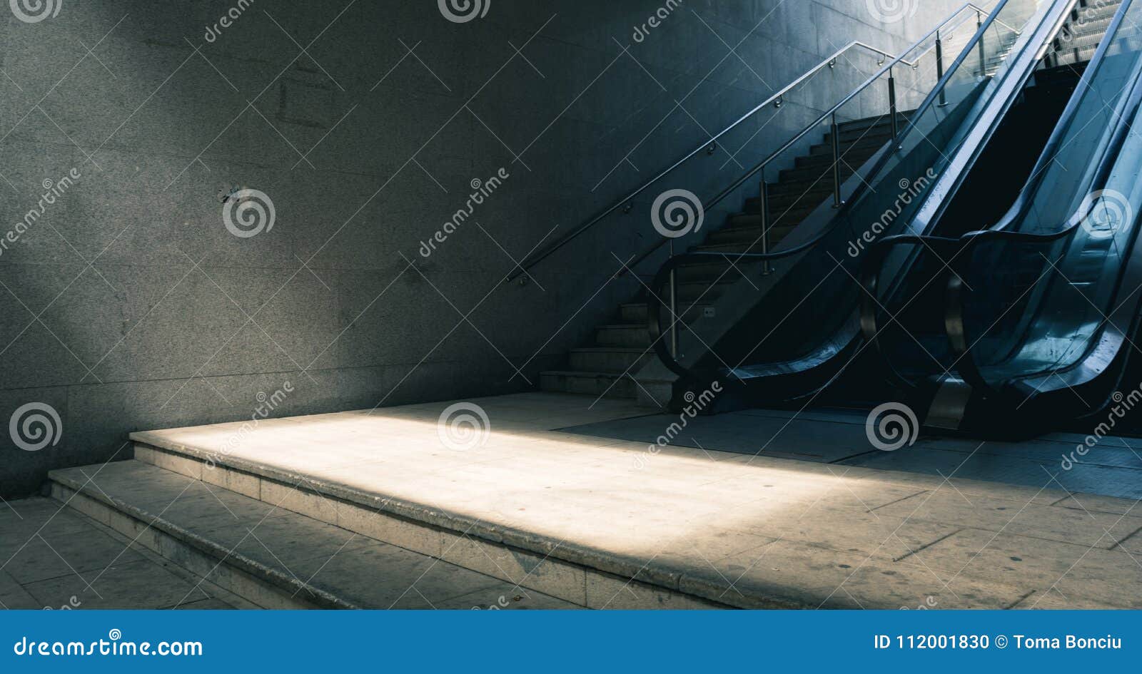 Modern Urban Passage with Dramatic Light Stock Photo - Image of ...