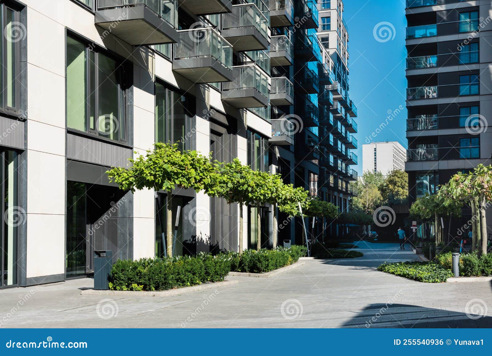 Modern Urban Residential Area Stock Photo - Image of facade ...