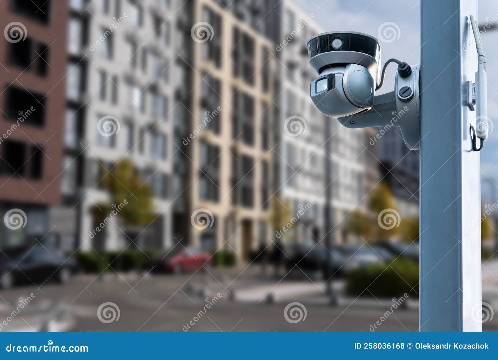 Modern Urban Surveillance Systems. Residential Access Control. Stock ...