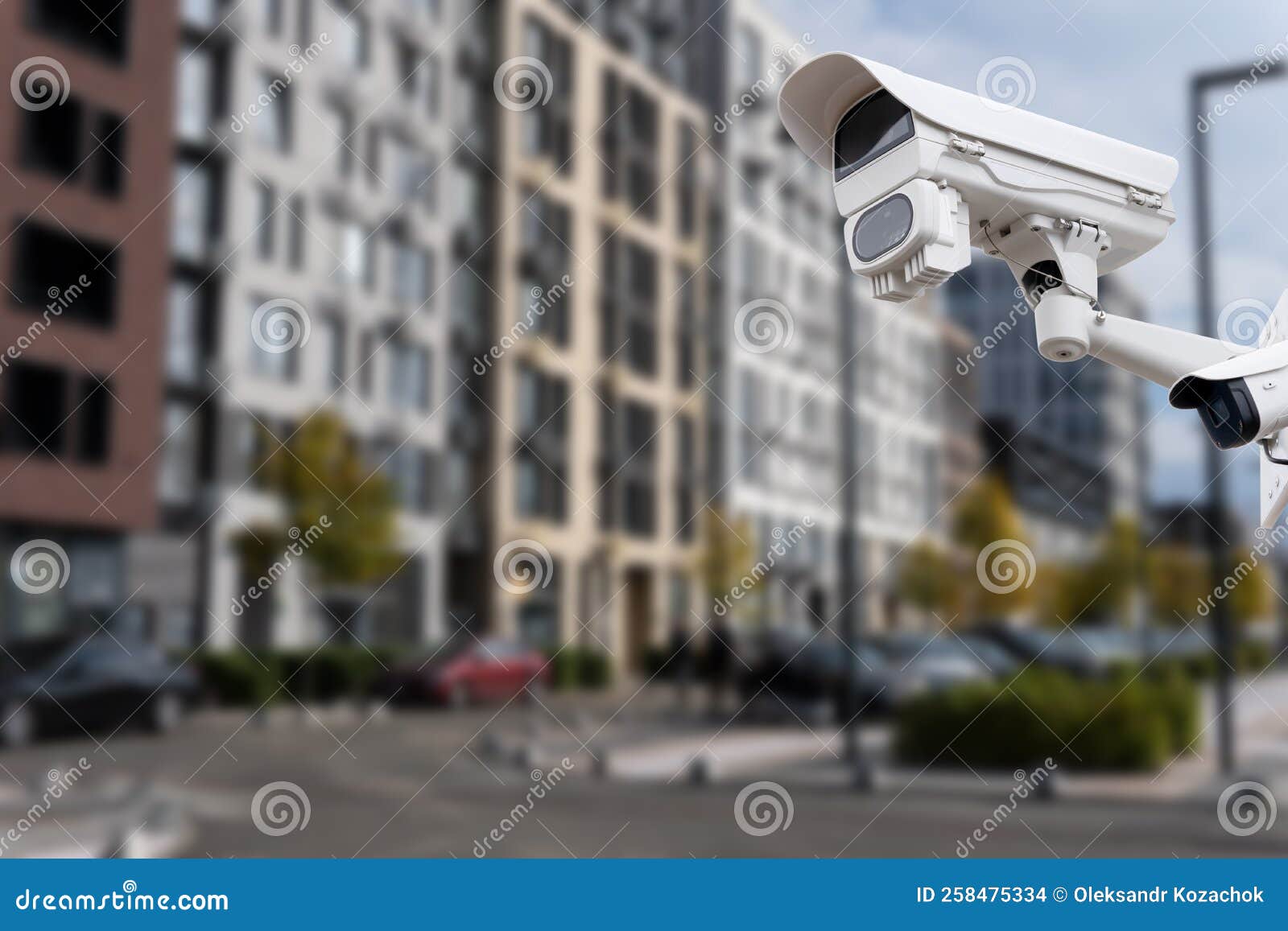 Modern Urban Surveillance Systems. Residential Access Control. Stock ...