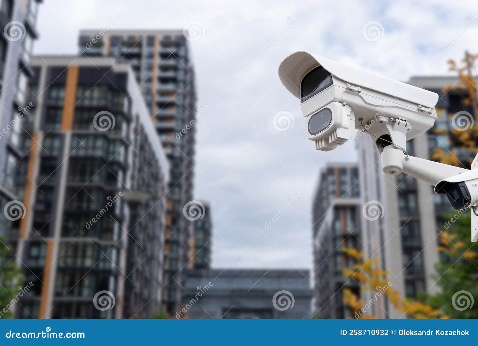 Modern Urban Surveillance Systems. Residential Access Control. Stock ...