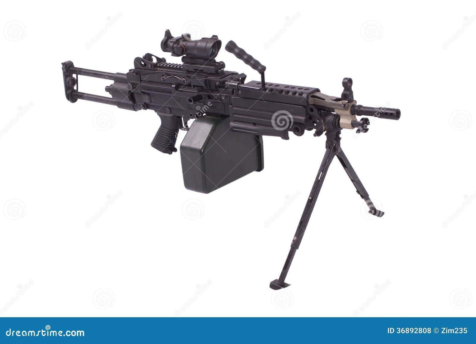 Modern us army machine gun stock photo. Image of strike - 36892808