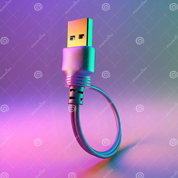 Modern USB Cable. Generative AI Stock Illustration - Illustration of ...
