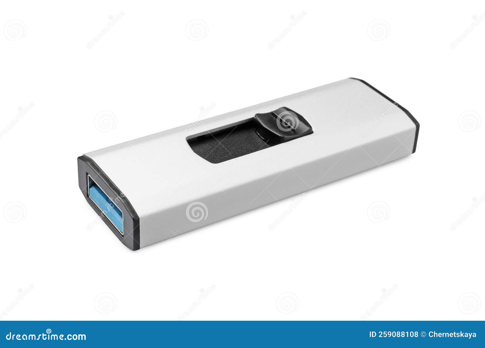 Modern Usb Flash Drive Isolated on White Stock Photo - Image of plug ...