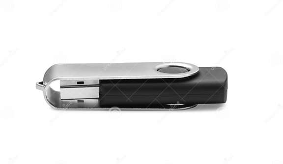 Modern Usb Flash Drive Isolated on White Stock Photo - Image of connect ...