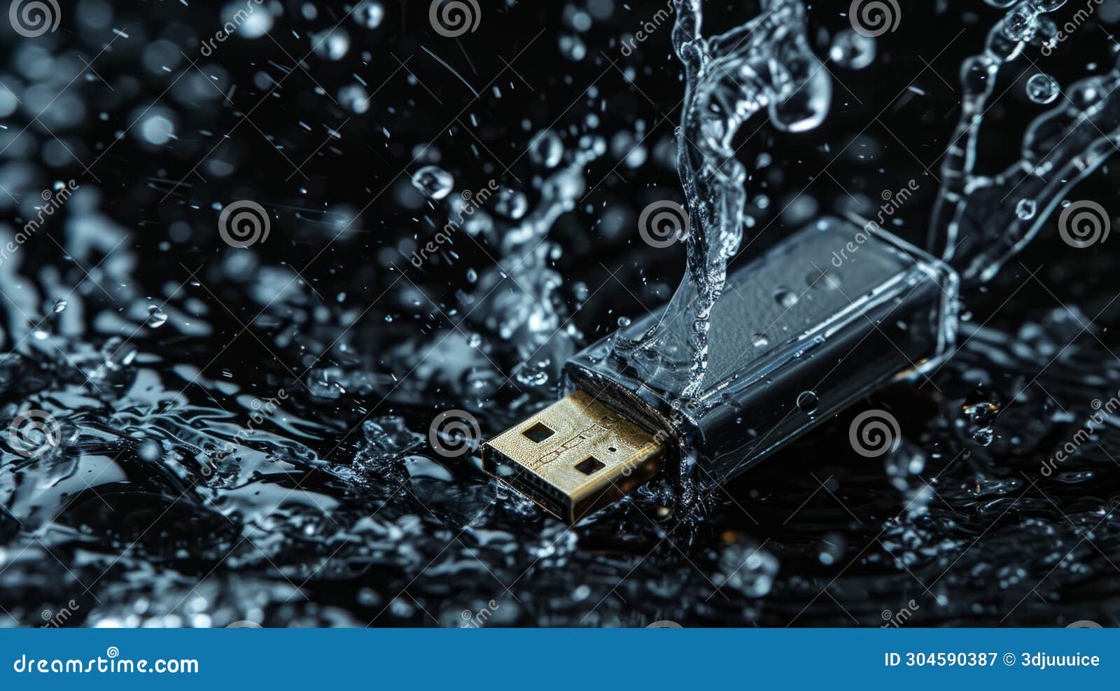 Modern USB Flash Drive Storage Device Horizontal Illustration. Stock ...