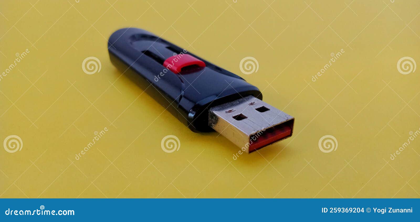 Modern USB Flash Drive on Yellow Background Stock Photo - Image of ...