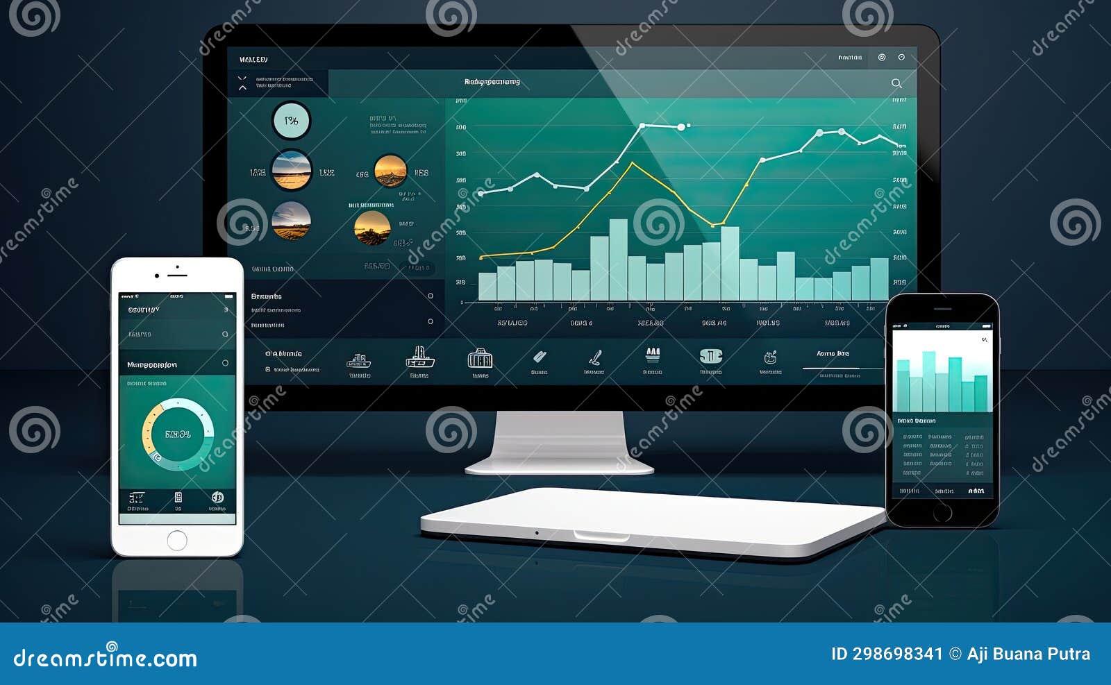 Modern User Interface Design Template. Financial Management Concept ...