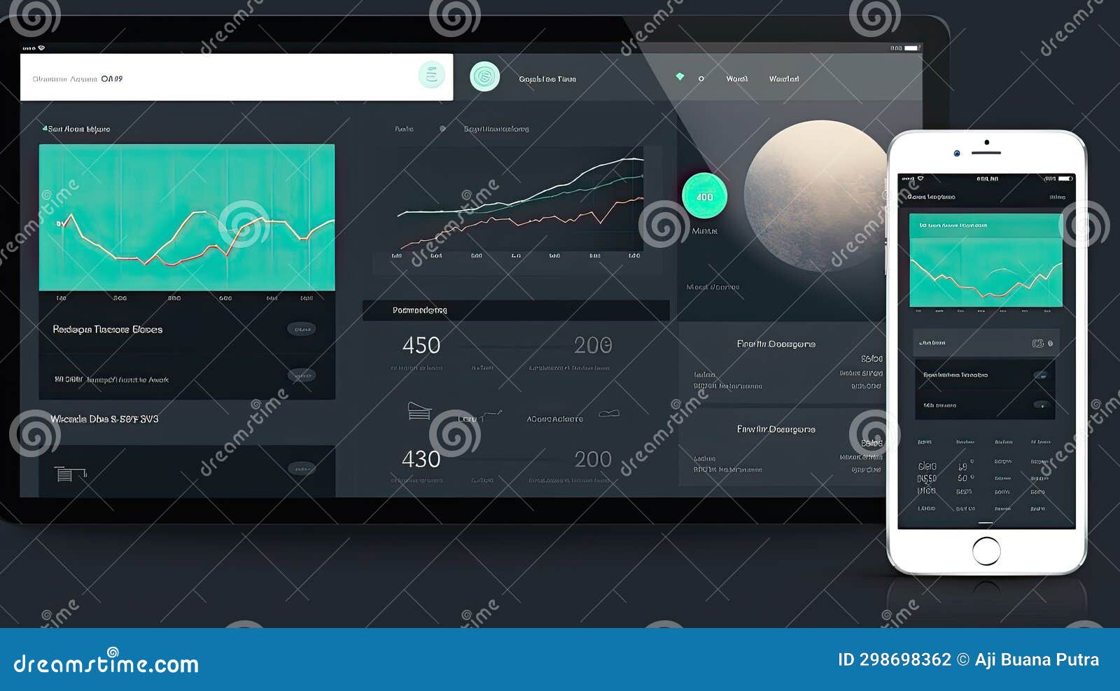 Modern User Interface Design Template. Financial Management Concept ...