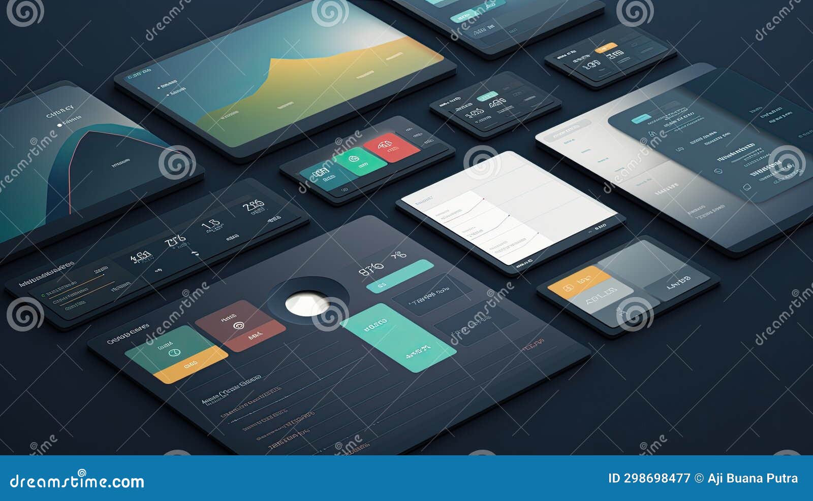 Modern User Interface Design Template. Financial Management Concept ...