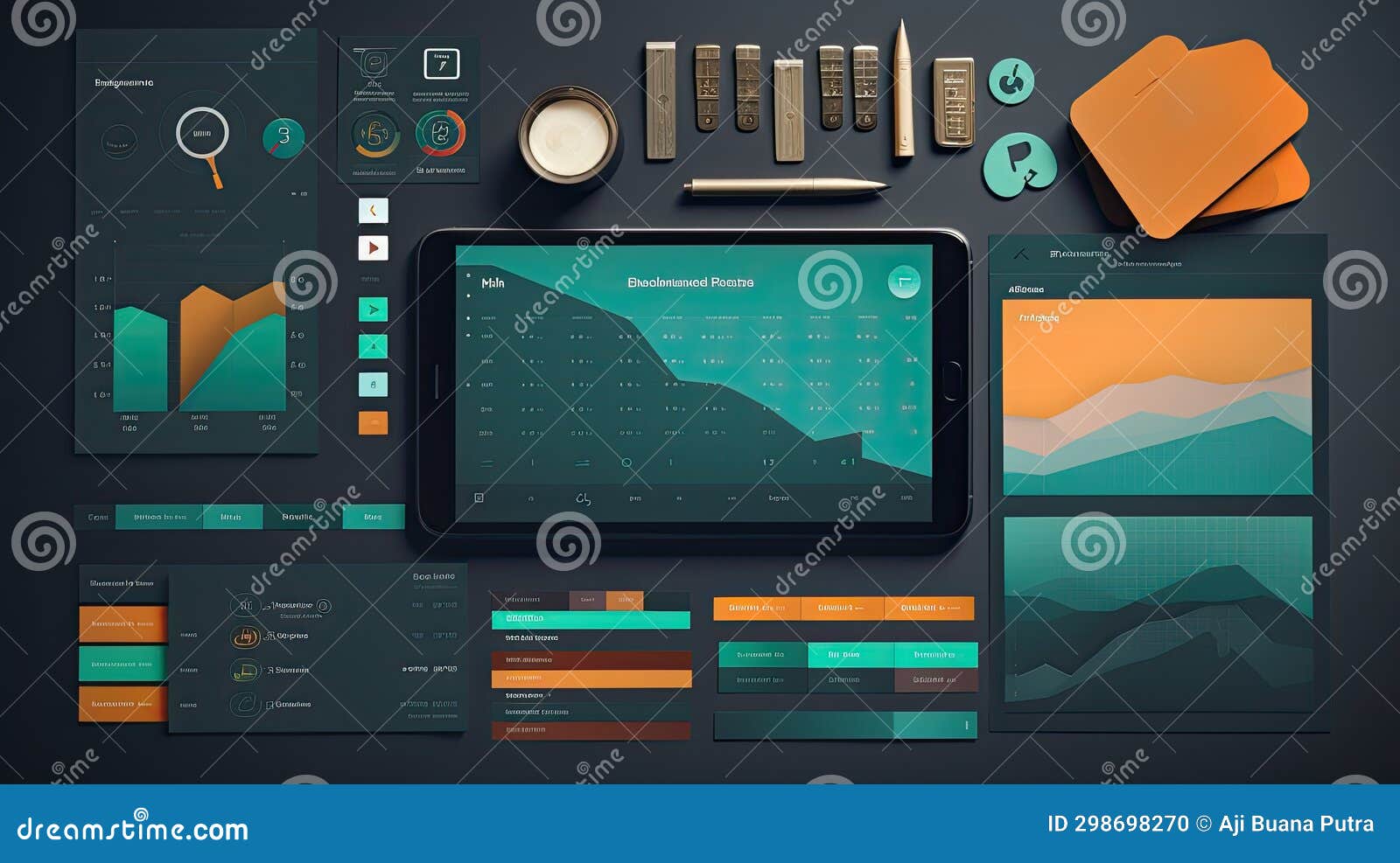 Modern User Interface Design Template. Financial Management Concept ...