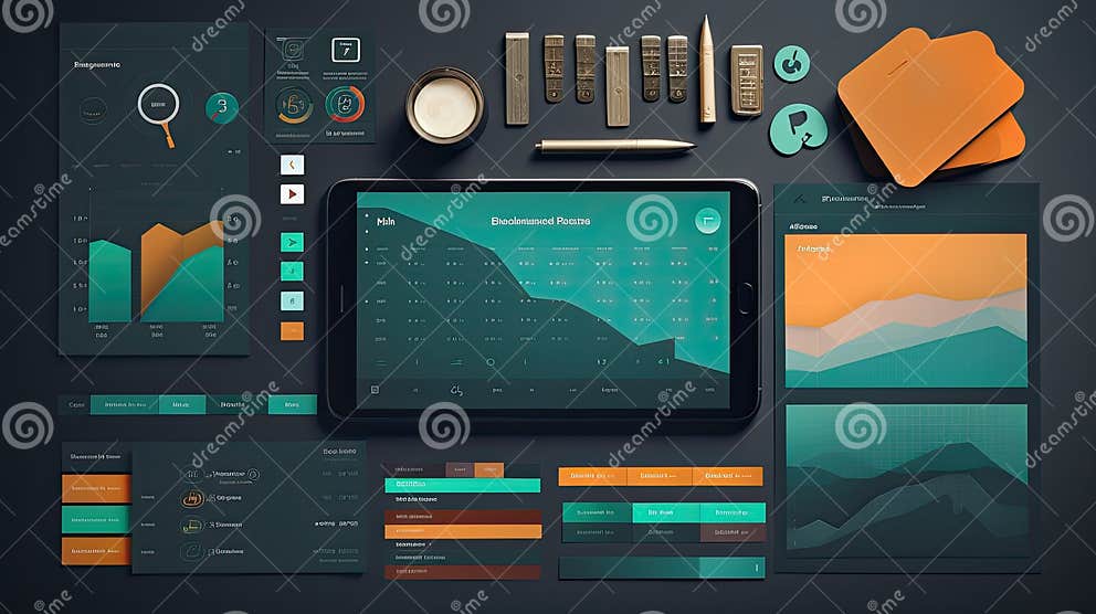 Modern User Interface Design Template. Financial Management Concept ...