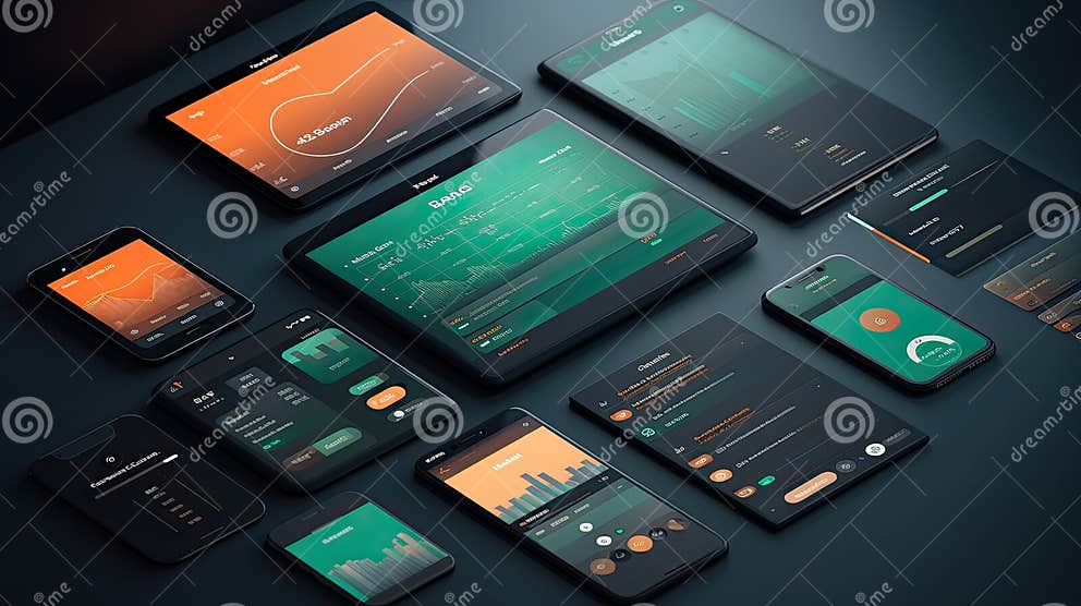 Modern User Interface Design Template. Financial Management Concept ...