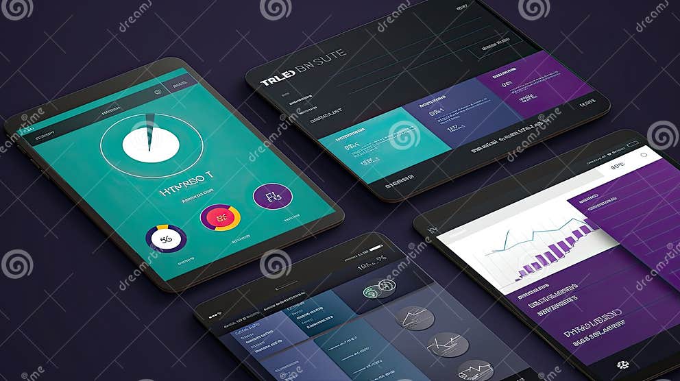 Modern User Interface Design Template. Financial Management Concept ...
