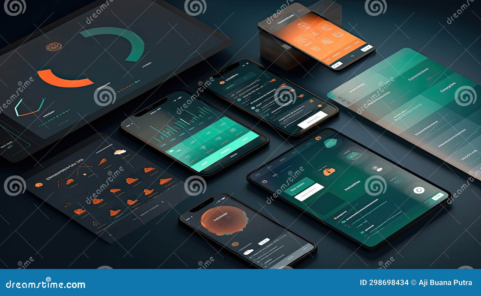 Modern User Interface Design Template. Financial Management Concept ...