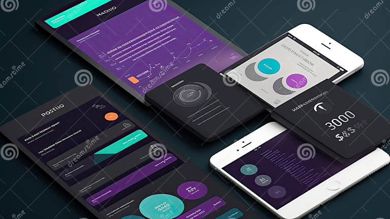 Modern User Interface Design Template. Financial Management Concept ...