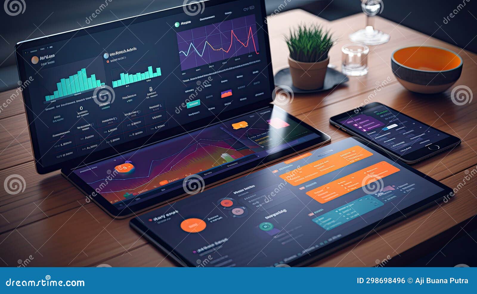 Modern User Interface Design Template. Financial Management Concept ...