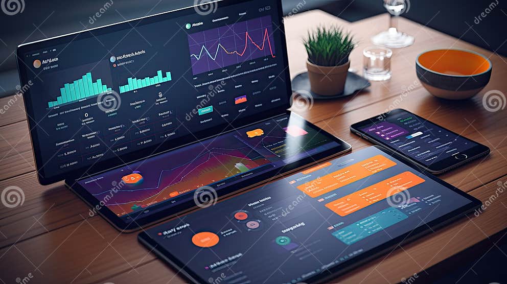 Modern User Interface Design Template. Financial Management Concept ...