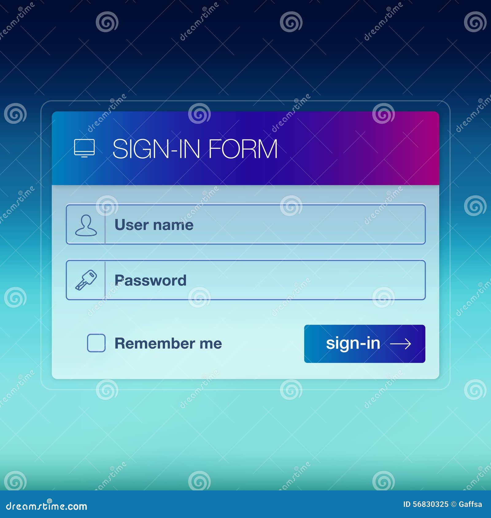 Modern User Interface Login, Signup Screen Stock Vector - Illustration ...