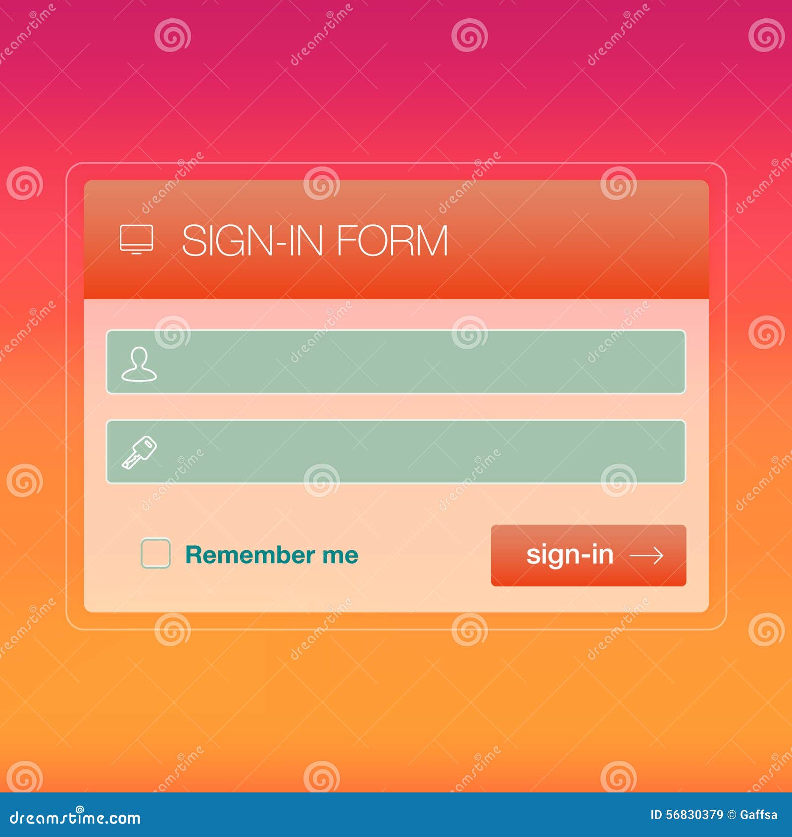 Modern User Interface Login, Signup Screen Stock Vector - Illustration ...