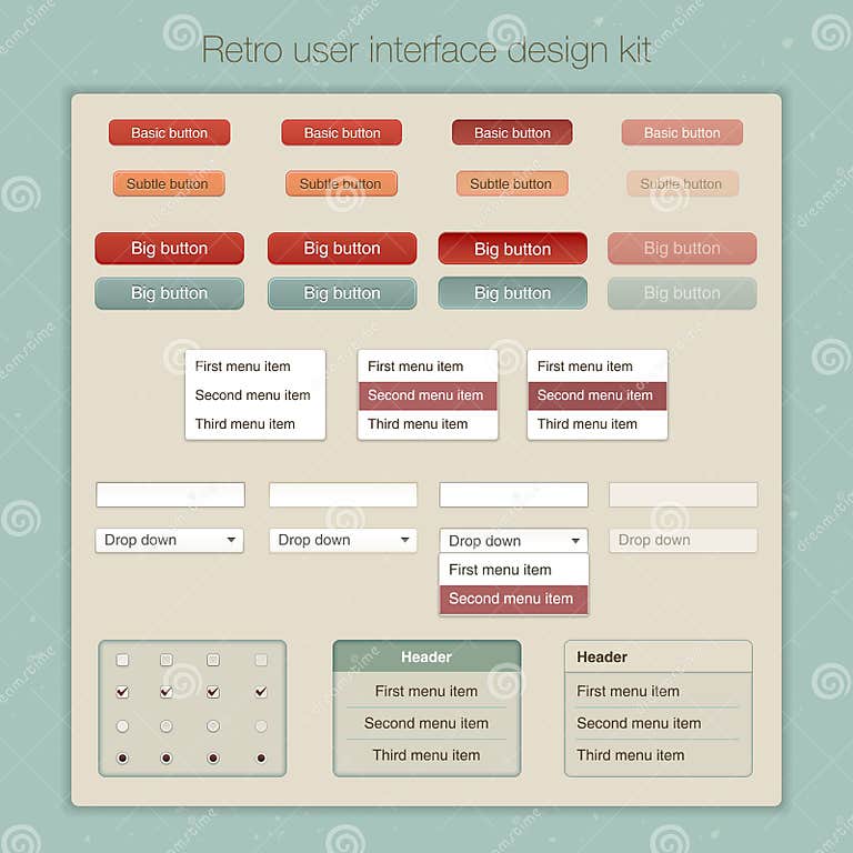 Modern User Interface Screen Template Kit for Stock Vector - Illustration of control, design ...