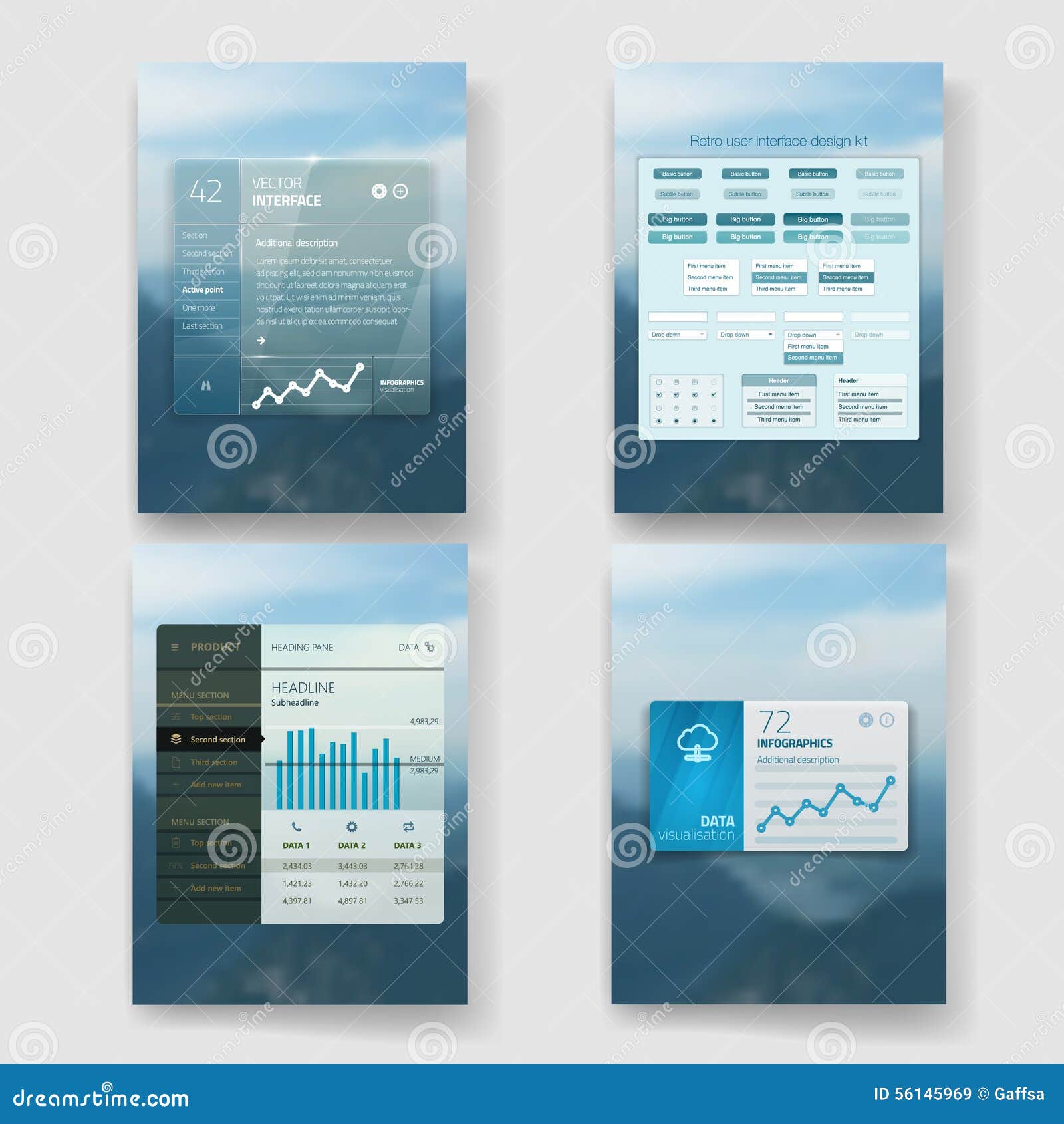 Modern User Interface Screen Template for Mobile Stock Vector ...
