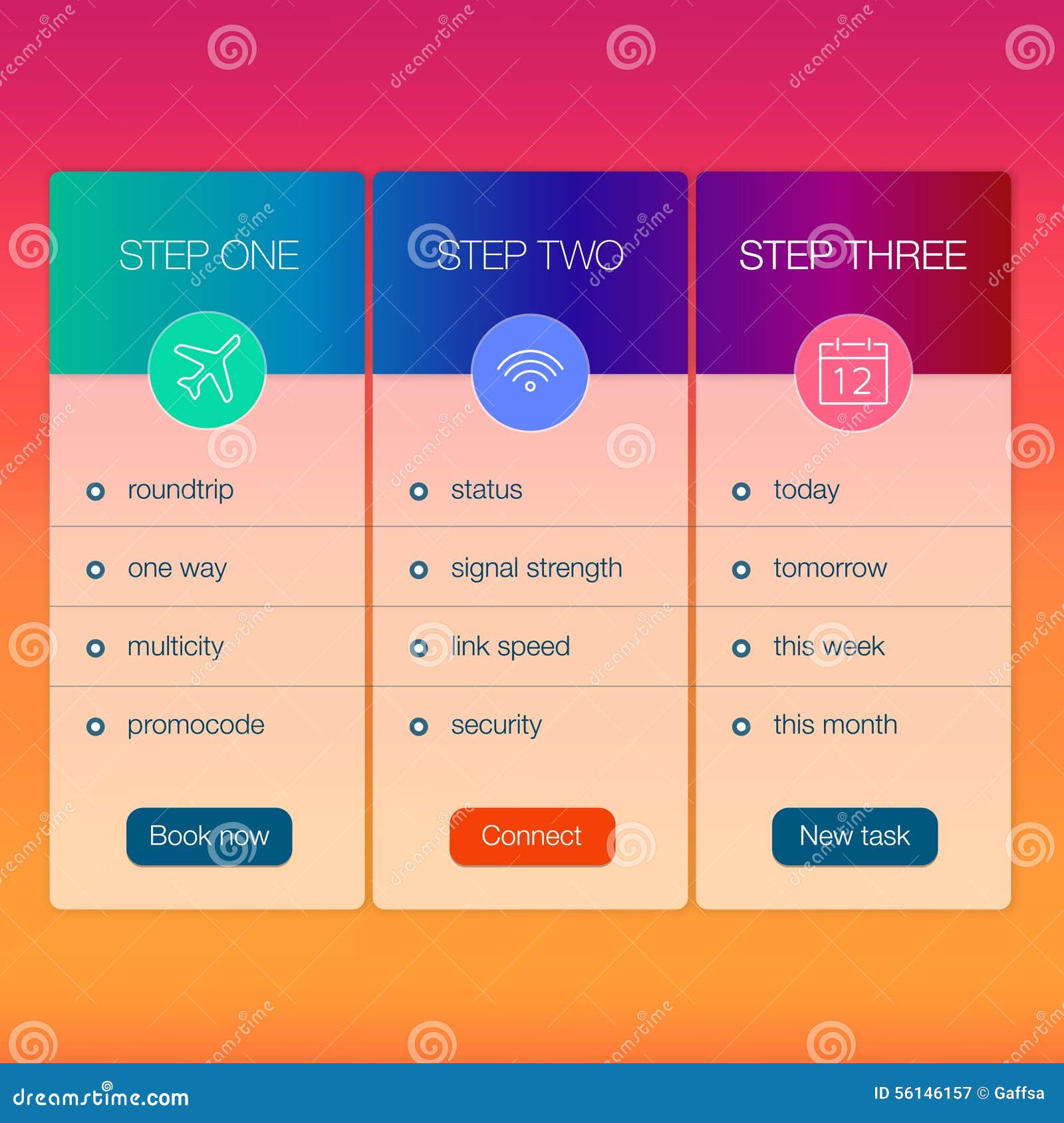 Modern User Interface Screen Template for Mobile Stock Illustration ...