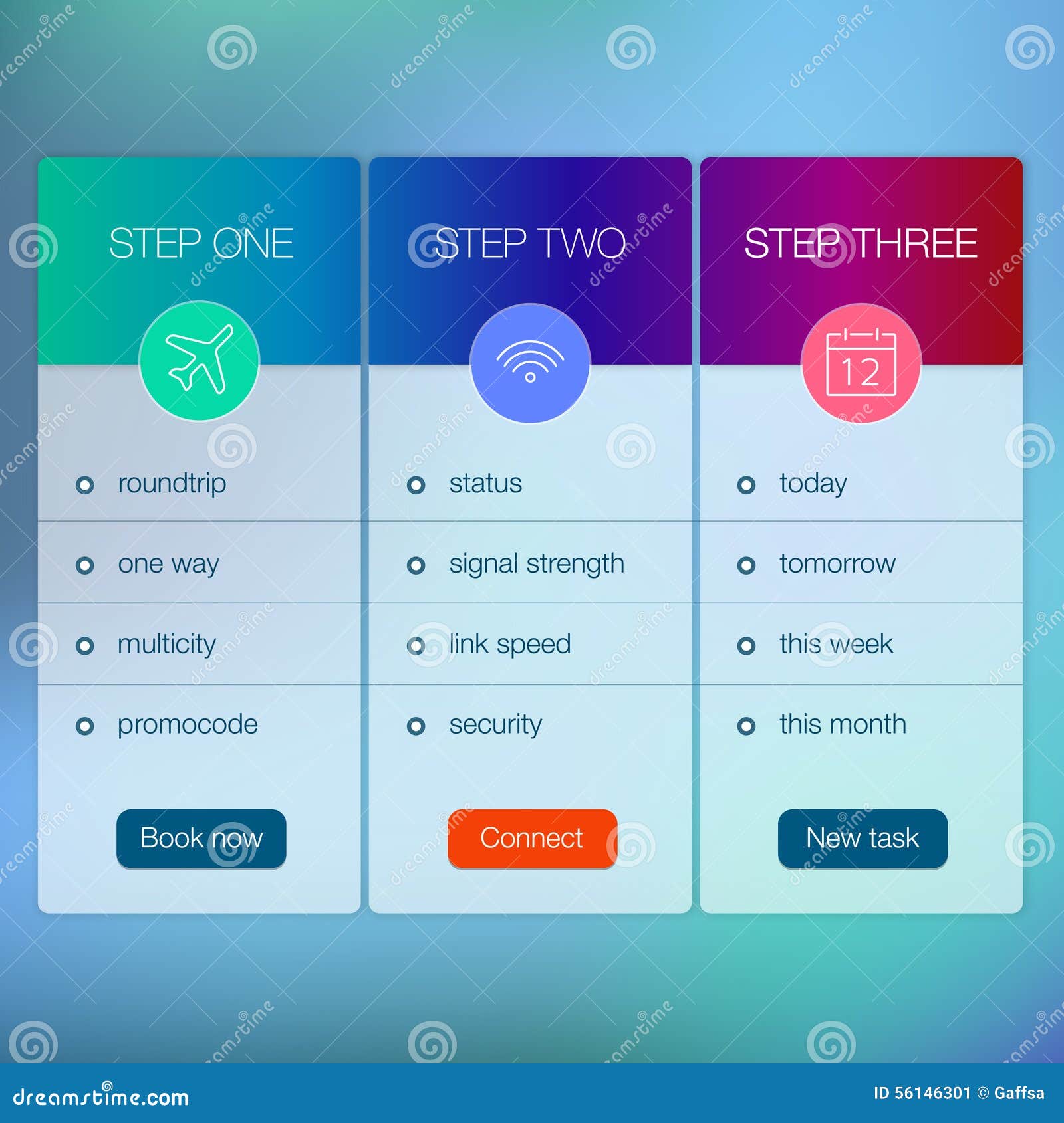 Modern User Interface Screen Template for Mobile Stock Vector ...