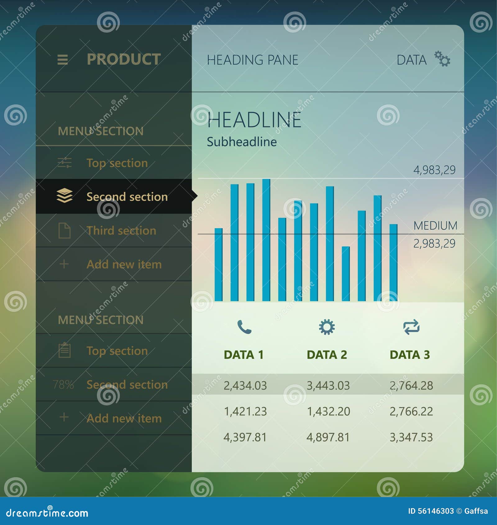 Modern User Interface Screen Template for Mobile Stock Vector ...