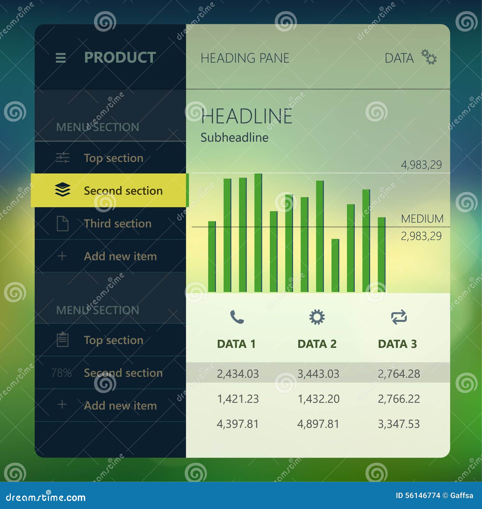 Modern User Interface Screen Template for Mobile Stock Vector ...