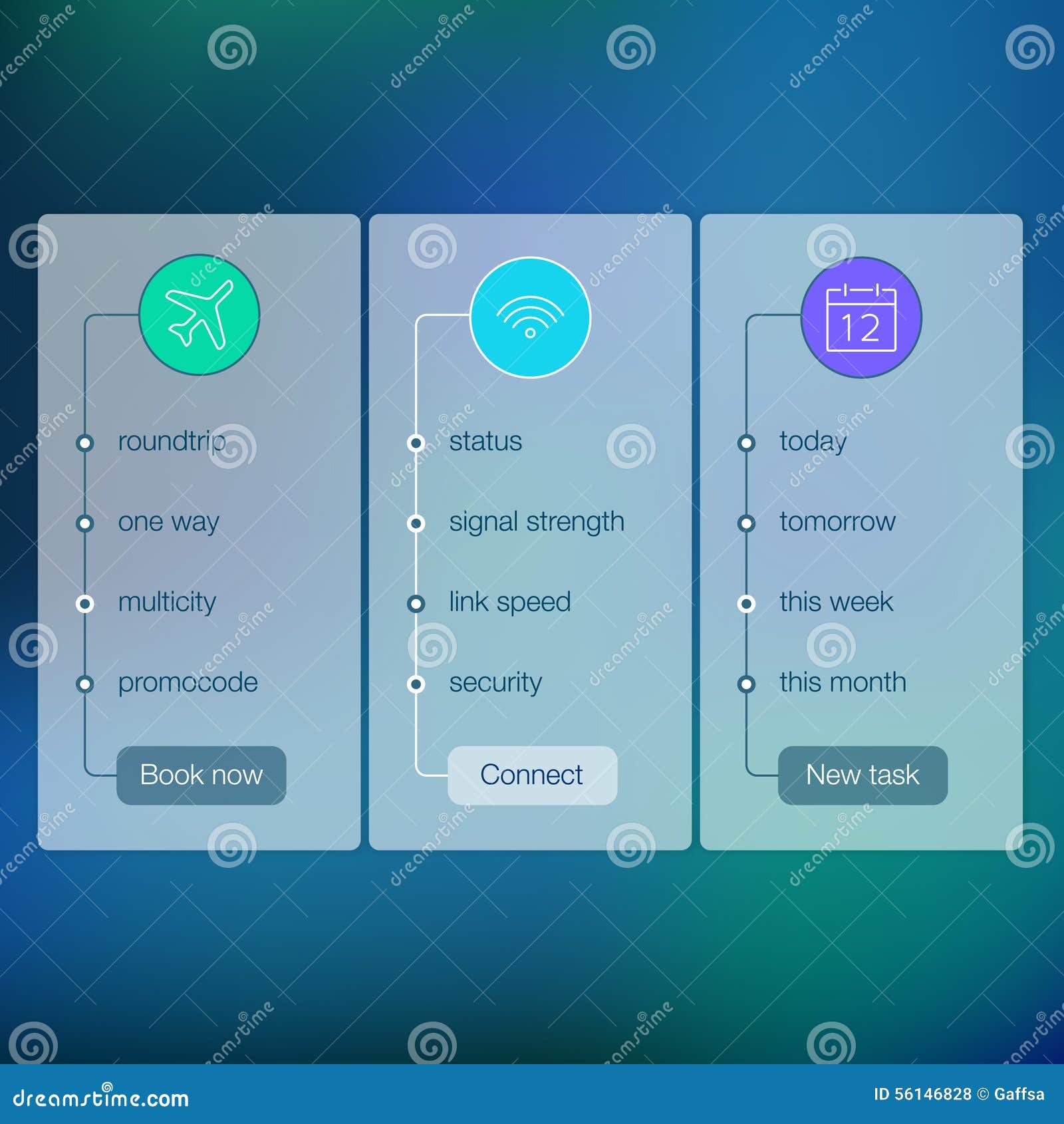 Modern User Interface Screen Template for Mobile Stock Vector ...