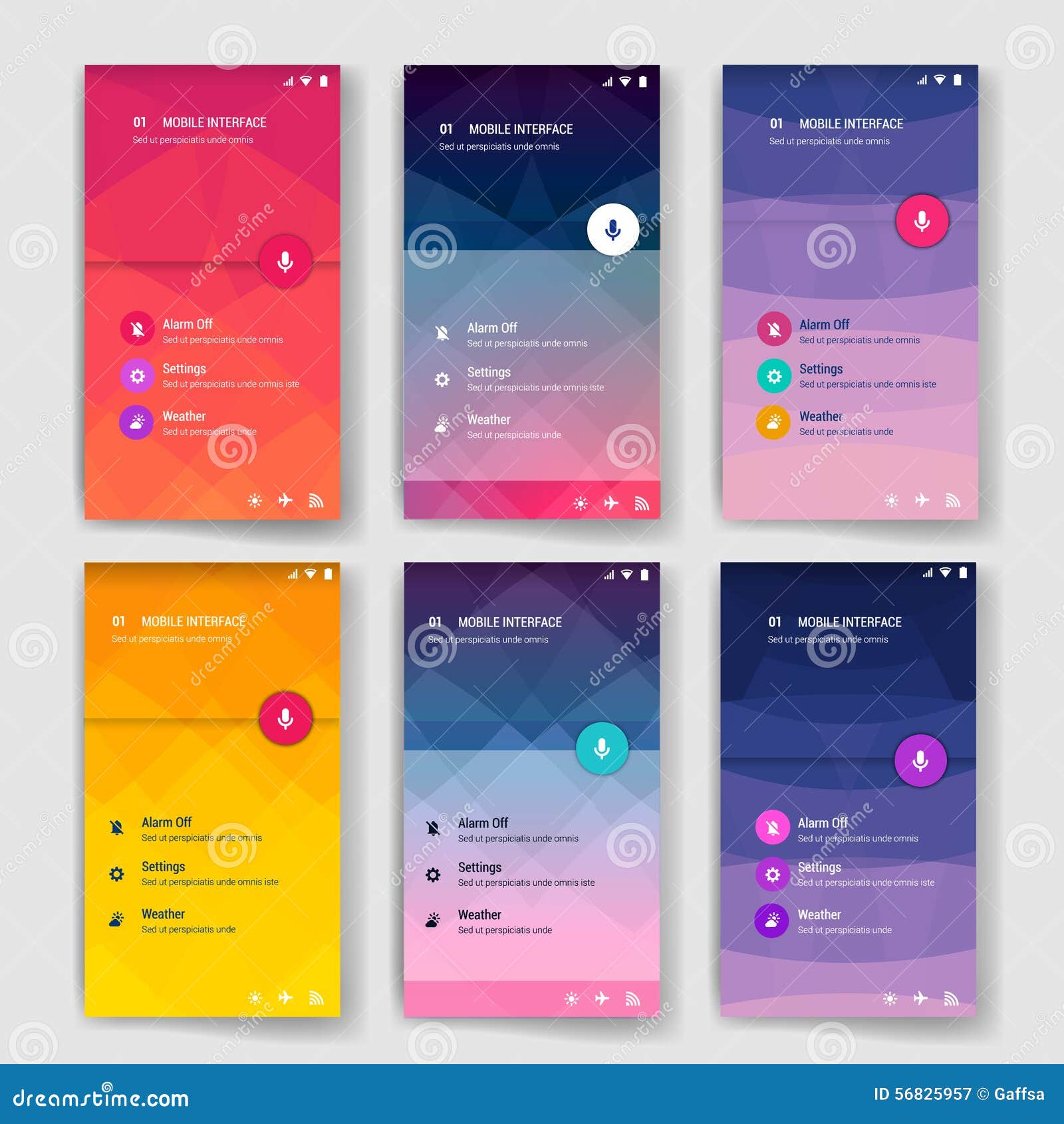 Modern User Interface Screen Template For Mobile Stock Vector ...