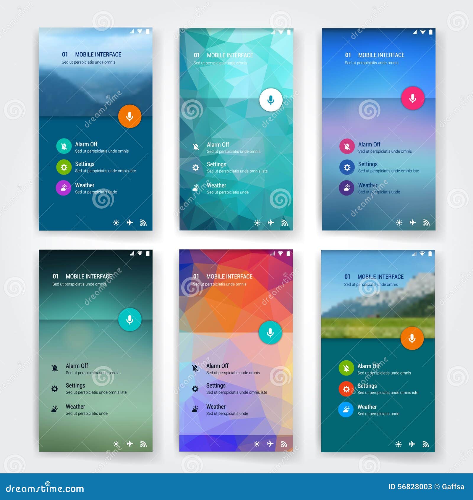 Modern User Interface Screen Template for Mobile Stock Vector ...