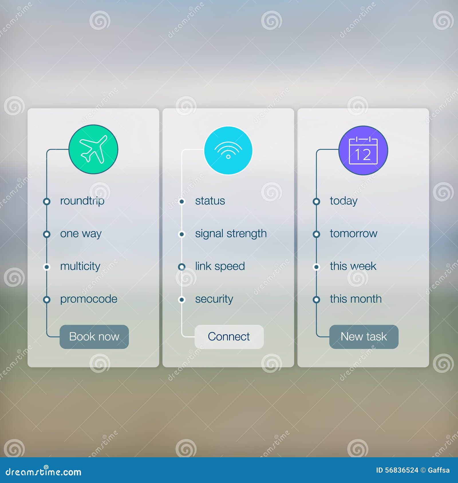 Modern User Interface Screen Template for Mobile Stock Vector ...