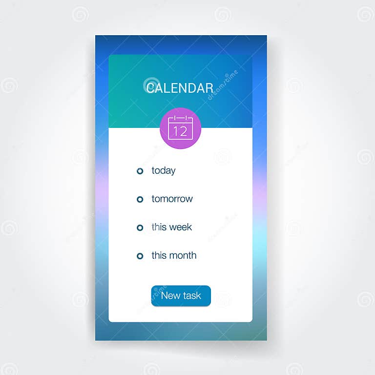 Modern User Interface Screen Template for Mobile Stock Illustration ...