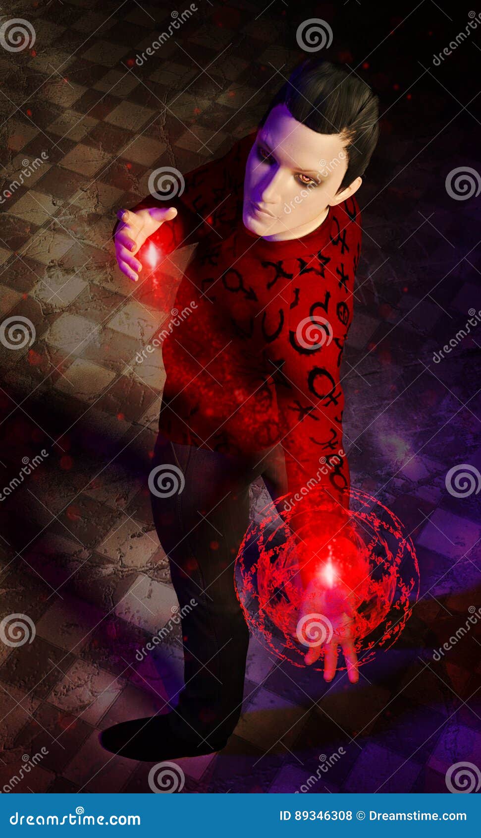 Modern vampire wizard stock illustration. Illustration of magic - 89346308