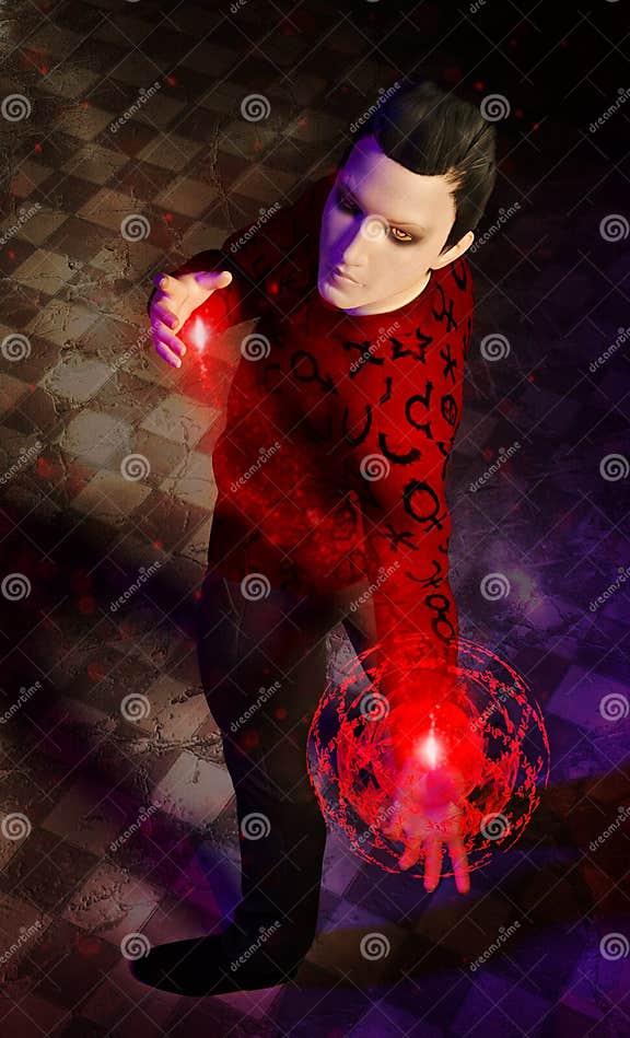 Modern vampire wizard stock illustration. Illustration of magic - 89346308