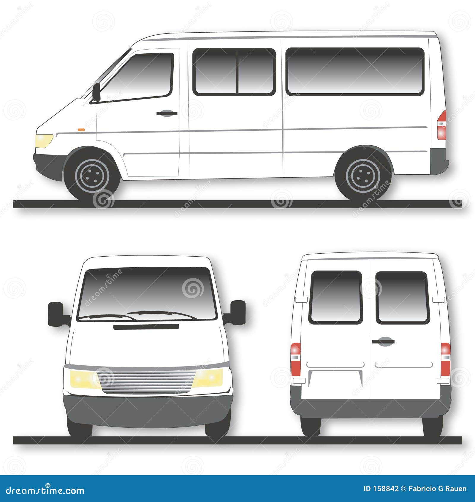 Modern Van Vector Illustration | CartoonDealer.com #158842