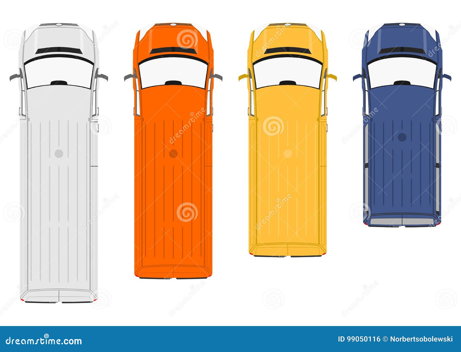 Modern van. stock vector. Illustration of carrier, industry - 99050116