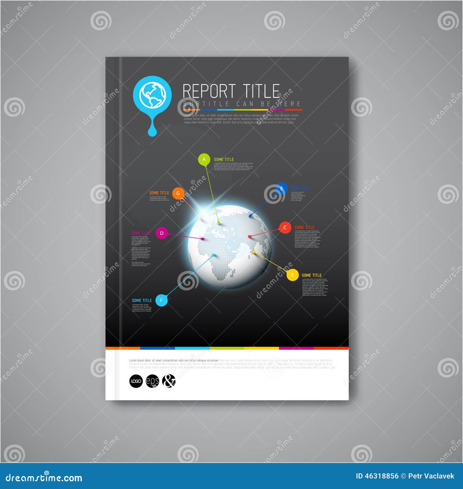 Modern Vector Abstract Brochure Report Design Template Stock Vector ...