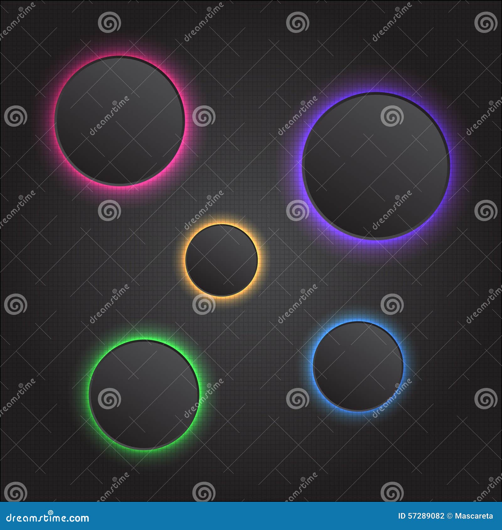 Modern Vector Abstract Light Glowing Button Stock Vector - Illustration ...