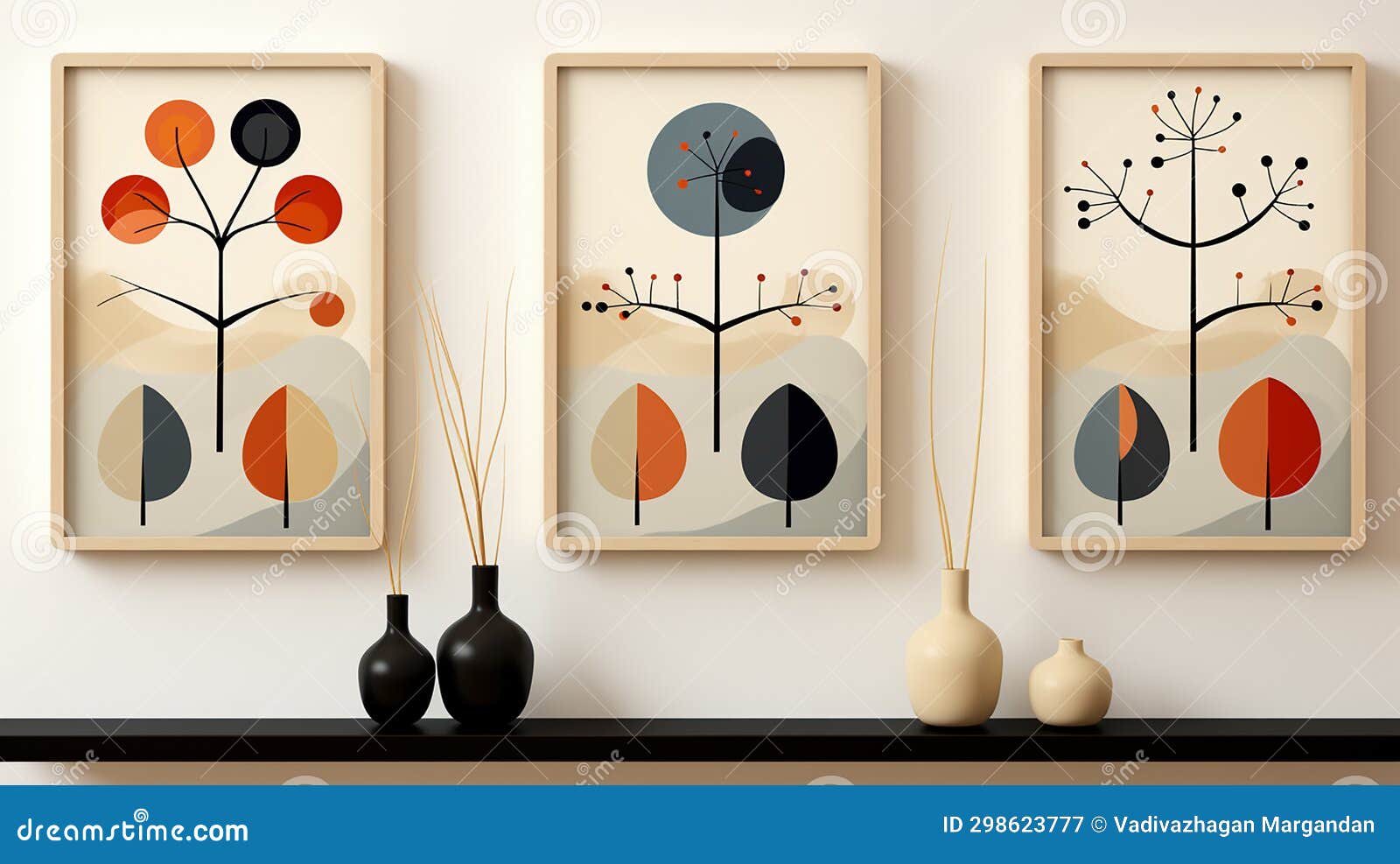 Modern Vector Art Print Collection Stock Illustration - Illustration of ...