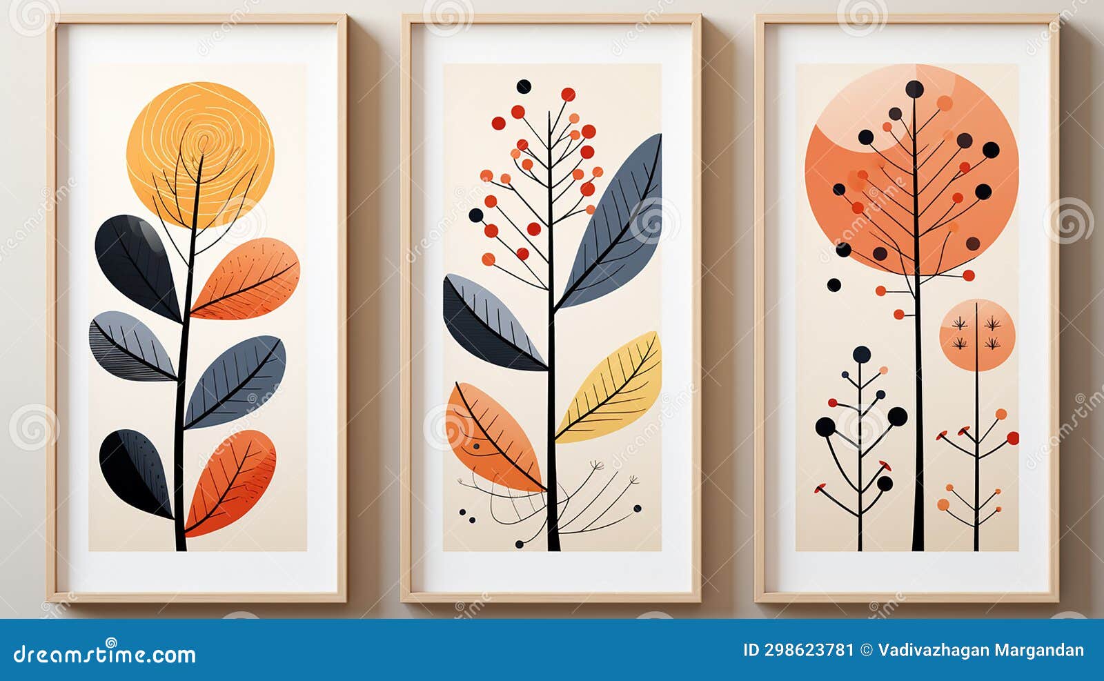 Modern Vector Art Print Collection Stock Illustration - Illustration of ...
