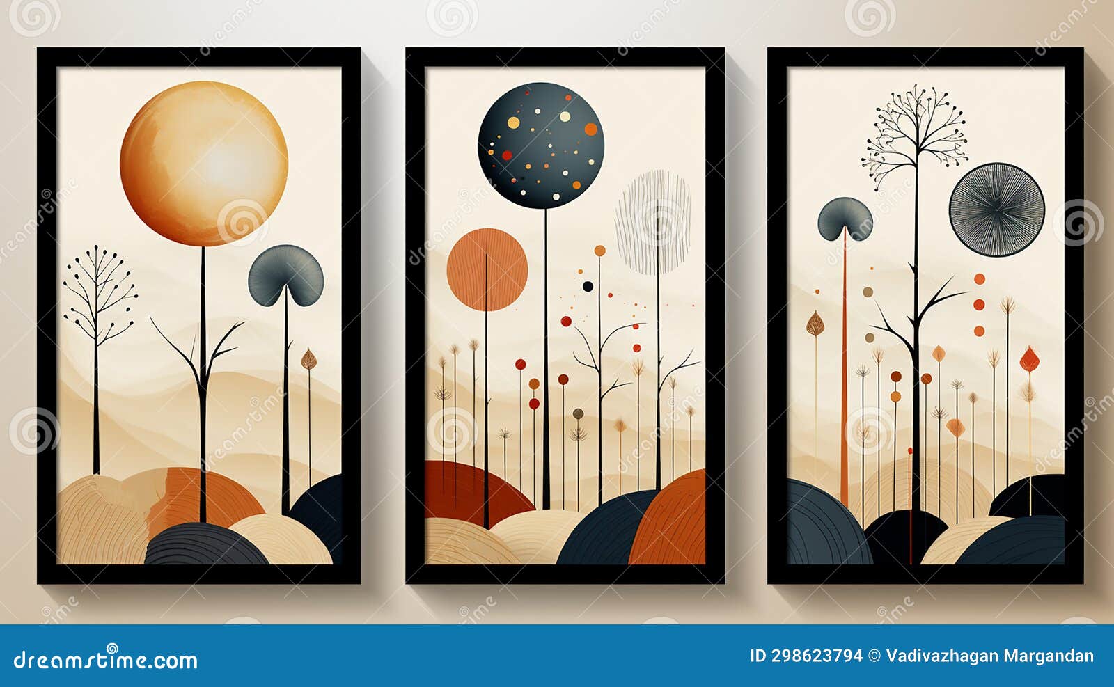 Modern Vector Art Print Collection Stock Illustration - Illustration of ...