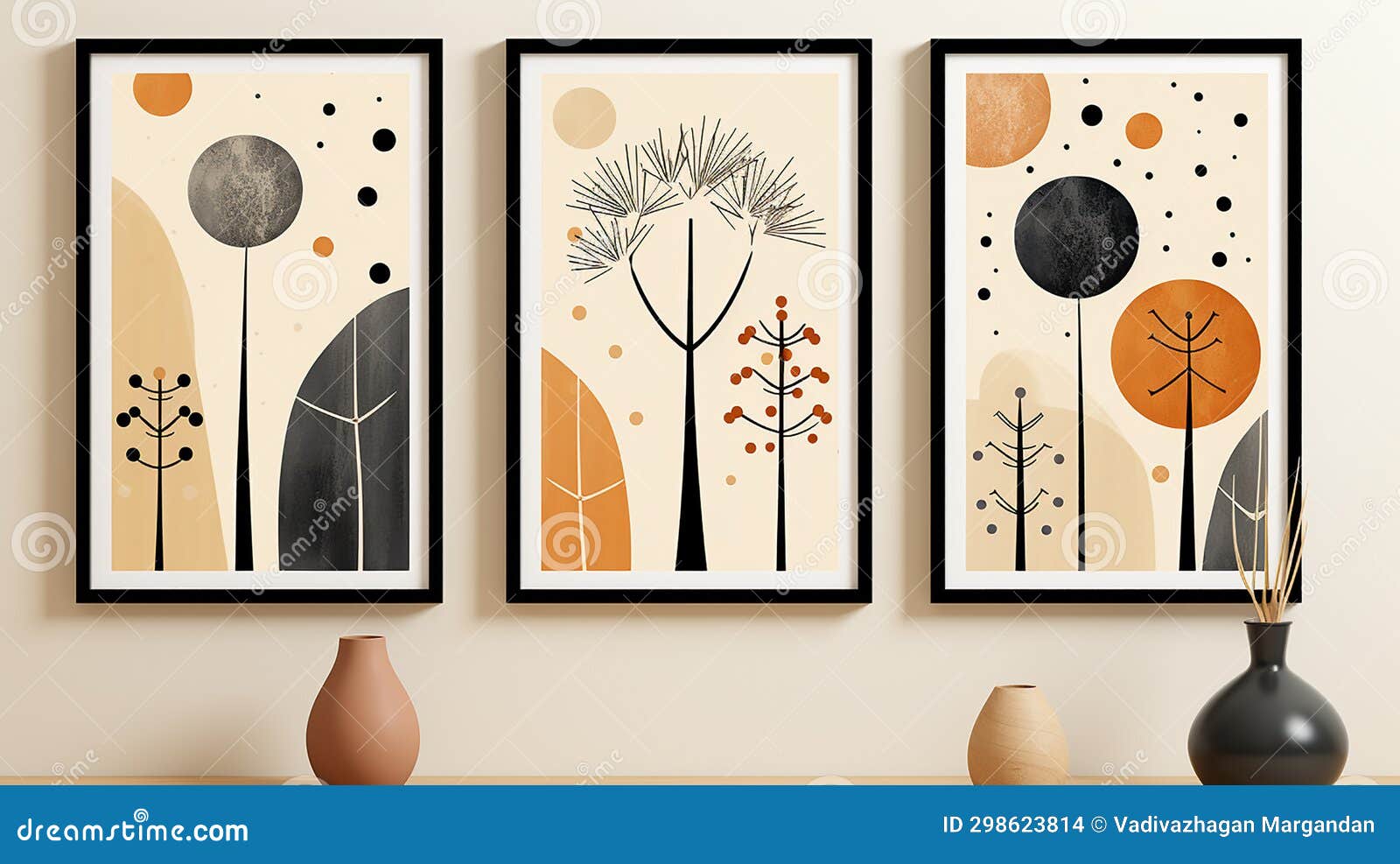 Modern Vector Art Print Collection Stock Illustration - Illustration of ...