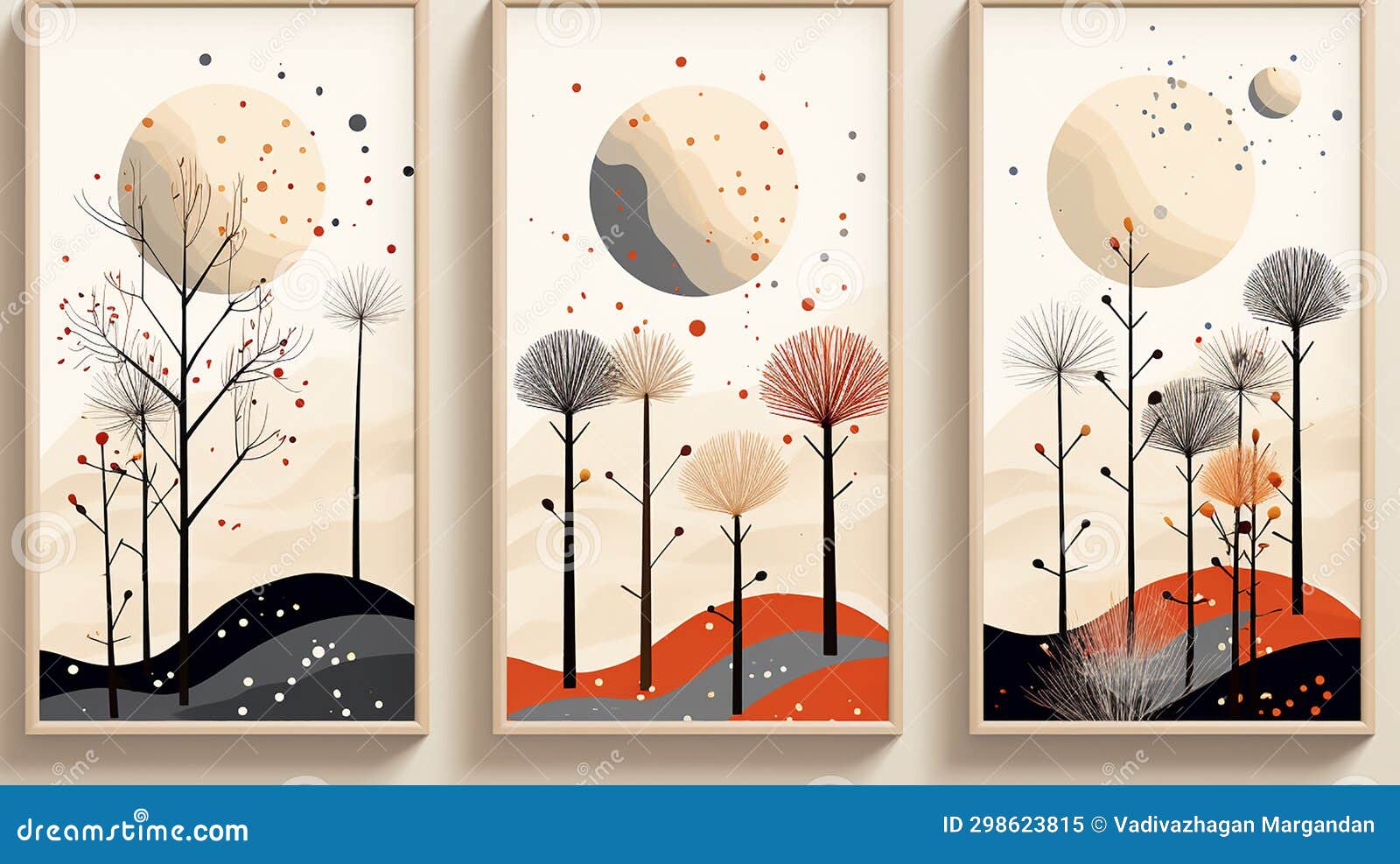 Modern Vector Art Print Collection Stock Illustration - Illustration of ...