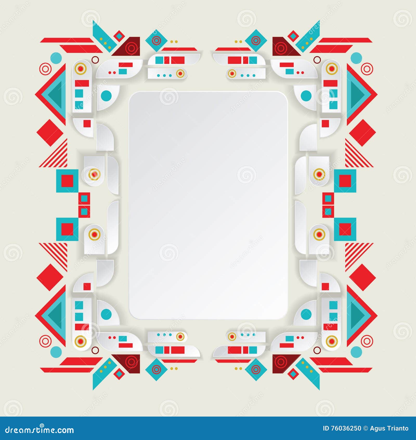 Modern Vector Aztec Frame for Material Design Stock Vector ...